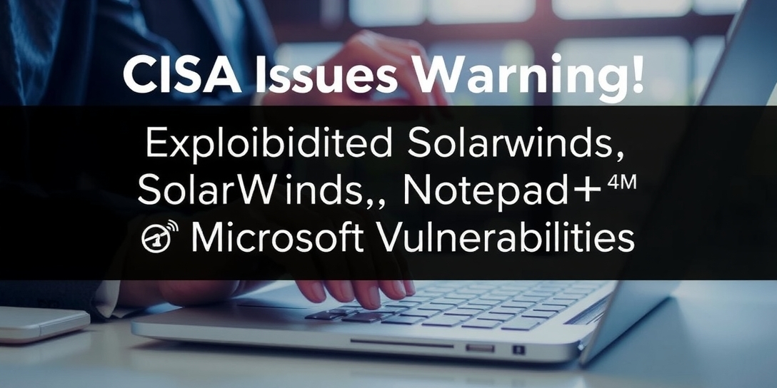 CISA Issues Warning on Exploited SolarWinds, Notepad++, and Microsoft ...
